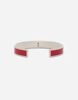 Dolce & Gabbana Enameled Bracelet With Dg Logo - Fuchsia