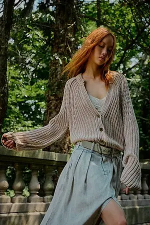 Free People Sweet Nothing Cardigan Tan