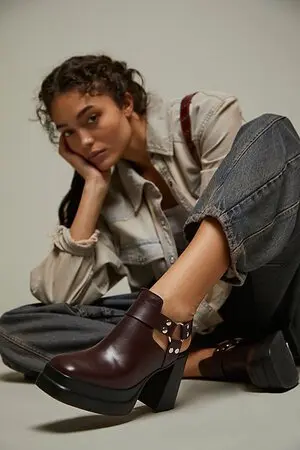 Free People Hybrid Harness Platform Booties - Brown