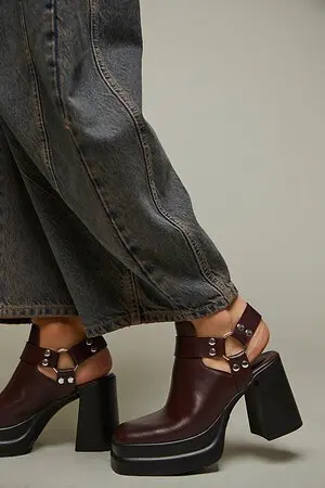 Free People Hybrid Harness Platform Booties - Brown