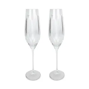 MICHAEL WAINWRIGHT Berkshire Champagne Flute, Set Of 2 - Clear