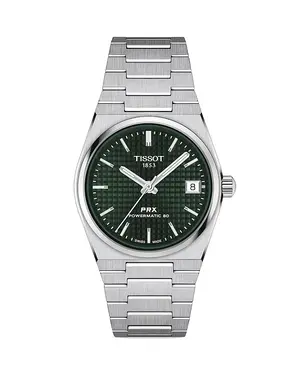 TISSOT Prx Powermatic 80 Watch - Green/silver
