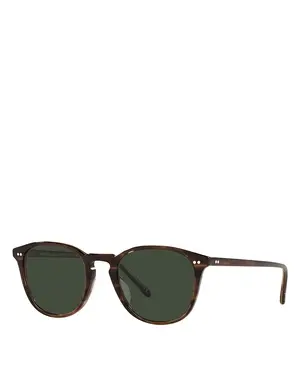 Oliver Spencer Forman L.a. Square Sunglasses, 51mm - Tortoise/green Polarized Solid