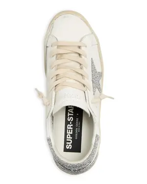 GOLDEN GOOSE Super-star Low-top Sneakers - White Silver
