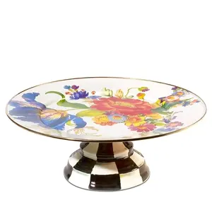 MACKENZIE-CHILDS Flower Market Pedestal Platter - Multi