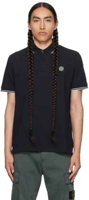 Stone Island Stone Island Navy Stripe Polo - A0020 Navy