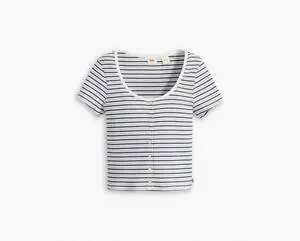 LEVI'S Short Sleeve Britt Snap Front Top