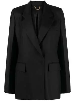 Victoria Beckham Double-breasted Virgin Wool-cotton Blazer