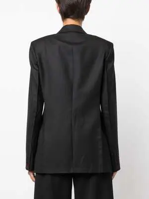 Victoria Beckham Double-breasted Virgin Wool-cotton Blazer