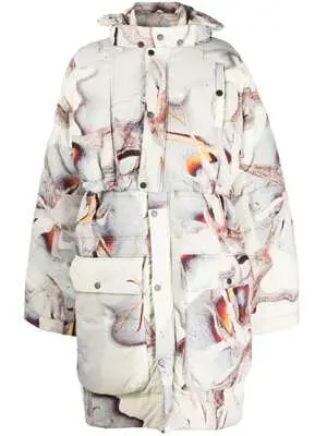Henrik Vibskov Padded Graphic Print Parka Coat