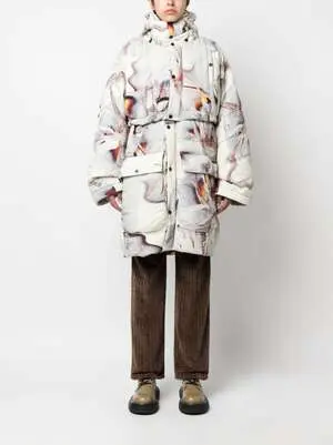 Henrik Vibskov Padded Graphic Print Parka Coat