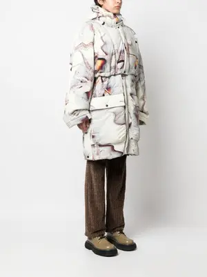 Henrik Vibskov Padded Graphic Print Parka Coat