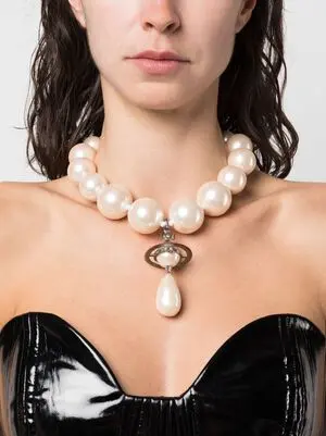Vivienne Westwood Giant Pearl Drop Necklace - Neutrals | Editorialist