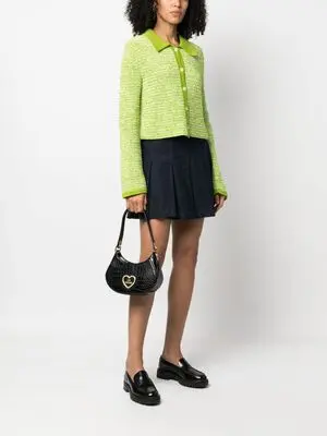 Moschino Logo-lettering Crocodile-effect Shoulder Bag