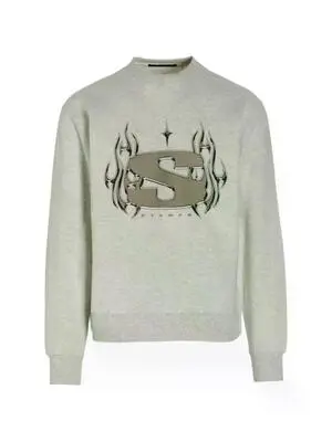 STAMPD Chrome Flame Crew-neck Sweatshirt - Grey