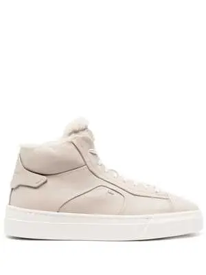 Santoni Sheepskin High-top Sneakers