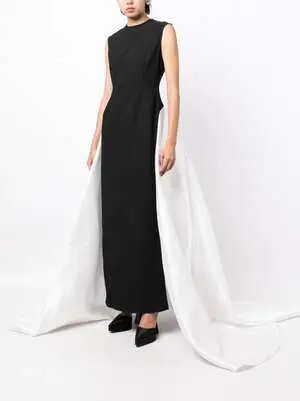 Solace London Flor Sleeveless Train Dress