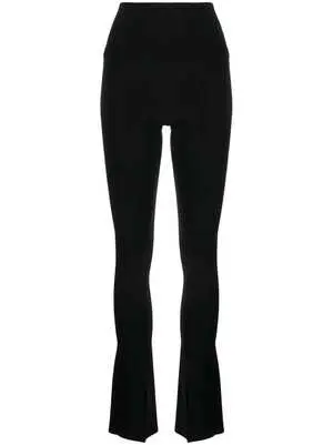 Norma Kamali Spat High-waisted Flared Leggings - Black