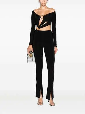 Norma Kamali Spat High-waisted Flared Leggings - Black