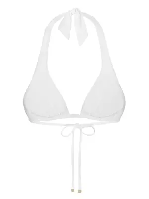 Dolce & Gabbana Halterneck Triangle Bikini Top - White