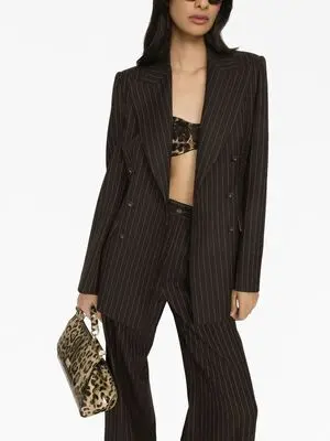 Dolce & Gabbana Double-breasted Striped Blazer - Brown