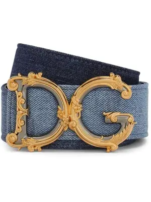 Dolce & Gabbana Logo Buckle Belt - Blue