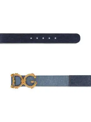 Dolce & Gabbana Logo Buckle Belt - Blue
