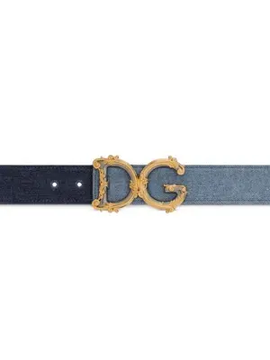 Dolce & Gabbana Logo Buckle Belt - Blue