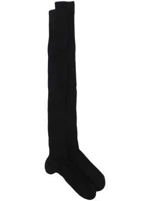 BASERANGE Ribbed Knee-length Socks - Black