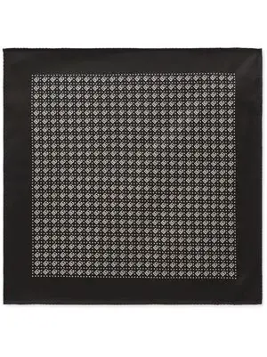 Dolce & Gabbana Logo-jacquard Silk Scarf - Black