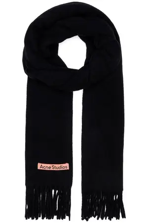 Acne Studios Canada Scarf In Grey - Black