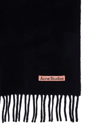 Acne Studios Canada Scarf In Grey - Black