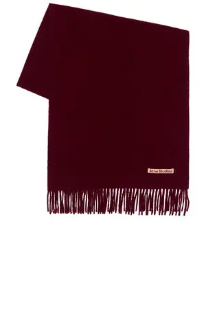 Acne Studios Acne Studios Canada Scarf In Grey Burgundy Melange