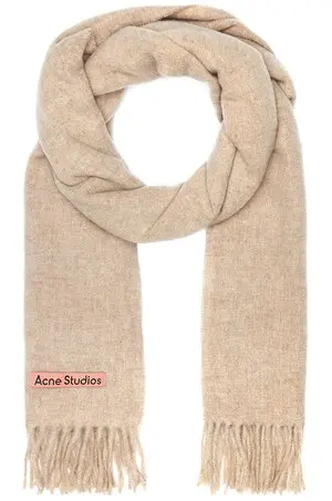 Acne Studios Canada Scarf In Grey - Oatmeal Melange