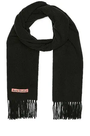 Acne Studios Acne Studios Canada Scarf In Grey Wood Green Melange