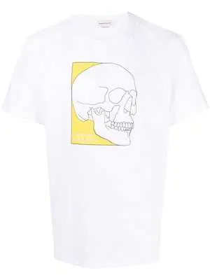 Alexander McQueen Skull-print Cotton T-shirt - White