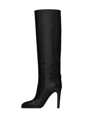 Saint Laurent Linda 100mm Pointed-toe Boots - Black