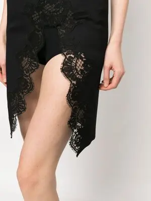 Dsquared2 Lace-detail Virgin Wool Skirt