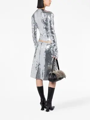 16Arlington Tanith Sequin-embellished Top - Silver
