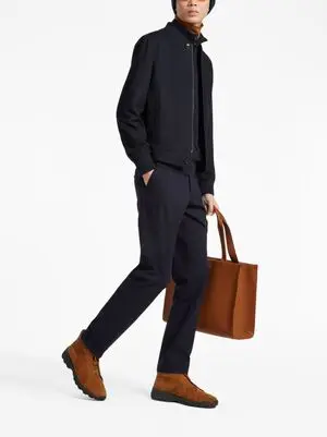 Zegna Oasi Elements Cashmere Bomber Jacket - Blue