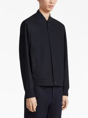 Zegna Oasi Elements Cashmere Bomber Jacket - Blue