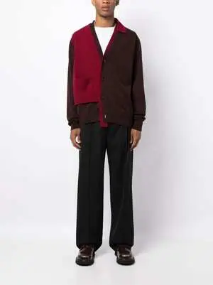 Kolor Asymmetric Wool Cardigan