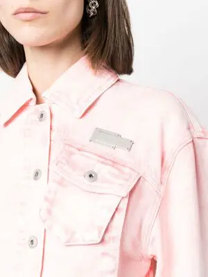 FENG CHEN WANG Logo-plaque Denim Jacket