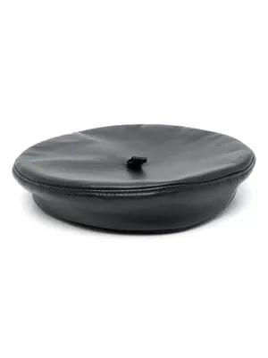 Ruslan Baginskiy Leather Beret - Black