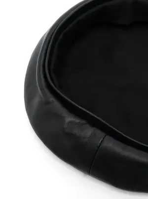 Ruslan Baginskiy Leather Beret - Black