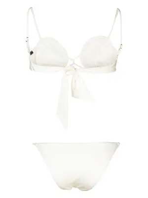 NOIRE SWIMWEAR Tonal-stitch Detail Bikini Set
