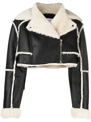 Patrizia Pepe Shearling-trim Cropped Jacket