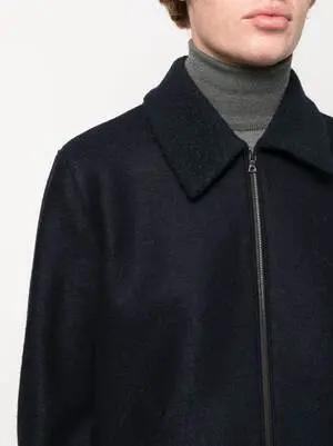 Harris Wharf London Golf Zip-up Wool Jacket