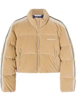 Palm Angels Corduroy Cropped Puffer Jacket