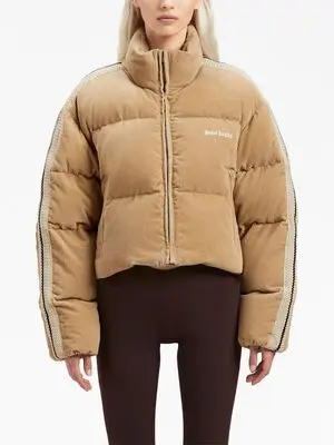 Palm Angels Corduroy Cropped Puffer Jacket